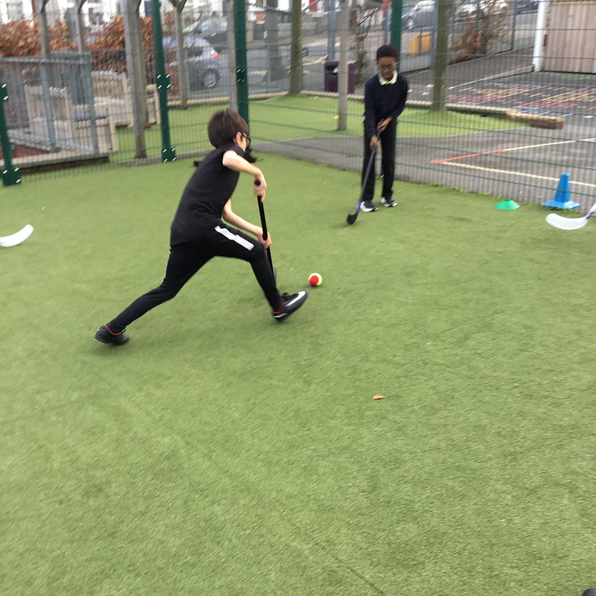 Year 5 hockey lesson - Sherington Primary School